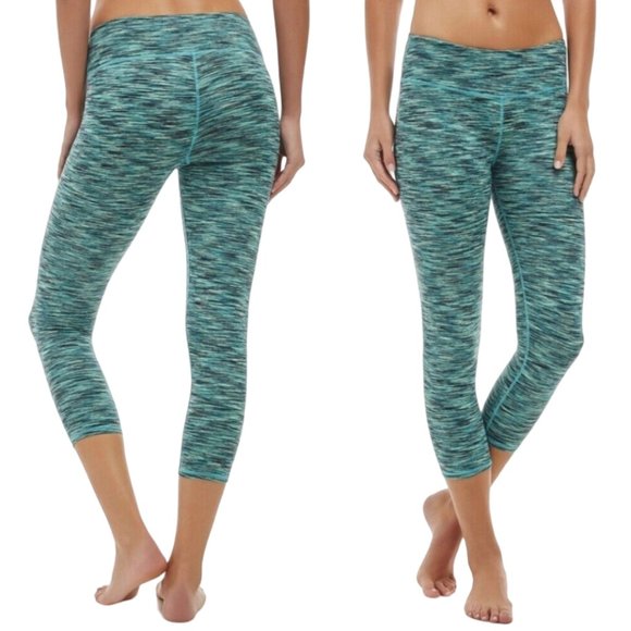 Fabletics | Pants & Jumpsuits | Fabletics Teal Blue Green Marled Print ...